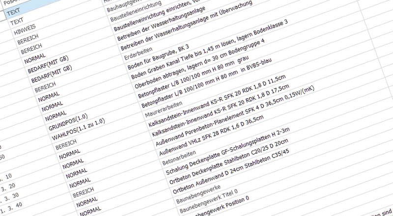 Konverter für GAEB: Konvertierung von GAEB-Dateien in andere Formate